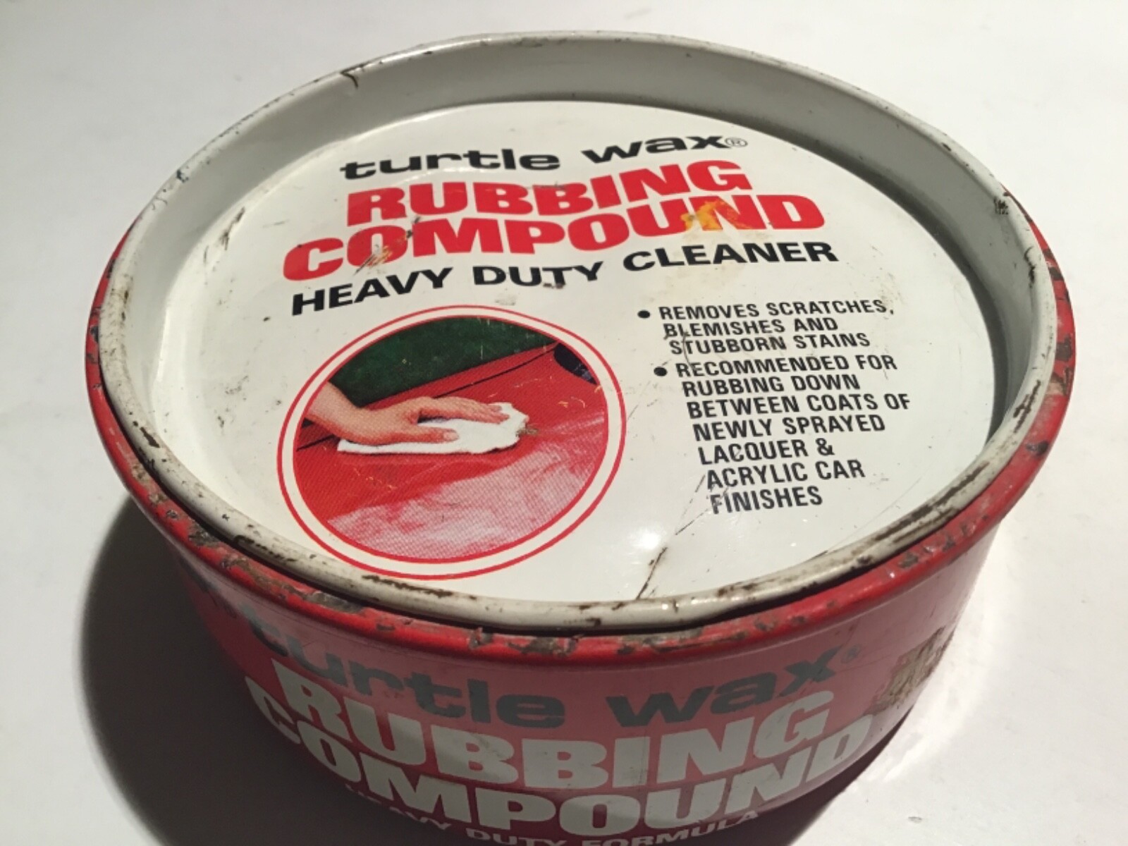 VINTAGE TURTLE WAX RUBBING COMPOUND CAN 1983 T-230 10oz partial used | eBay
