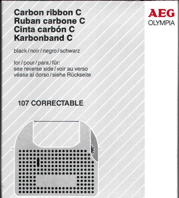 AEG Olympia Single-Strike Carbon Ribbon C Black 107 Correctable – NEW ...