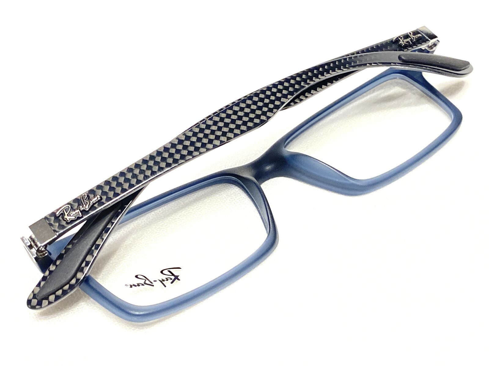NEW Ray Ban RB8901 5262 Mens Blue & Black Carbon Fiber Eyeglasses ...