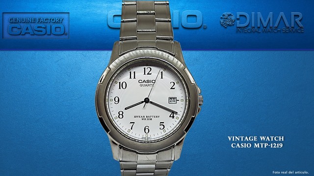 Vintage Casio MTP-1219. QW.2719. WR.164ft Calendar At 3. AÑO.2002 for ...