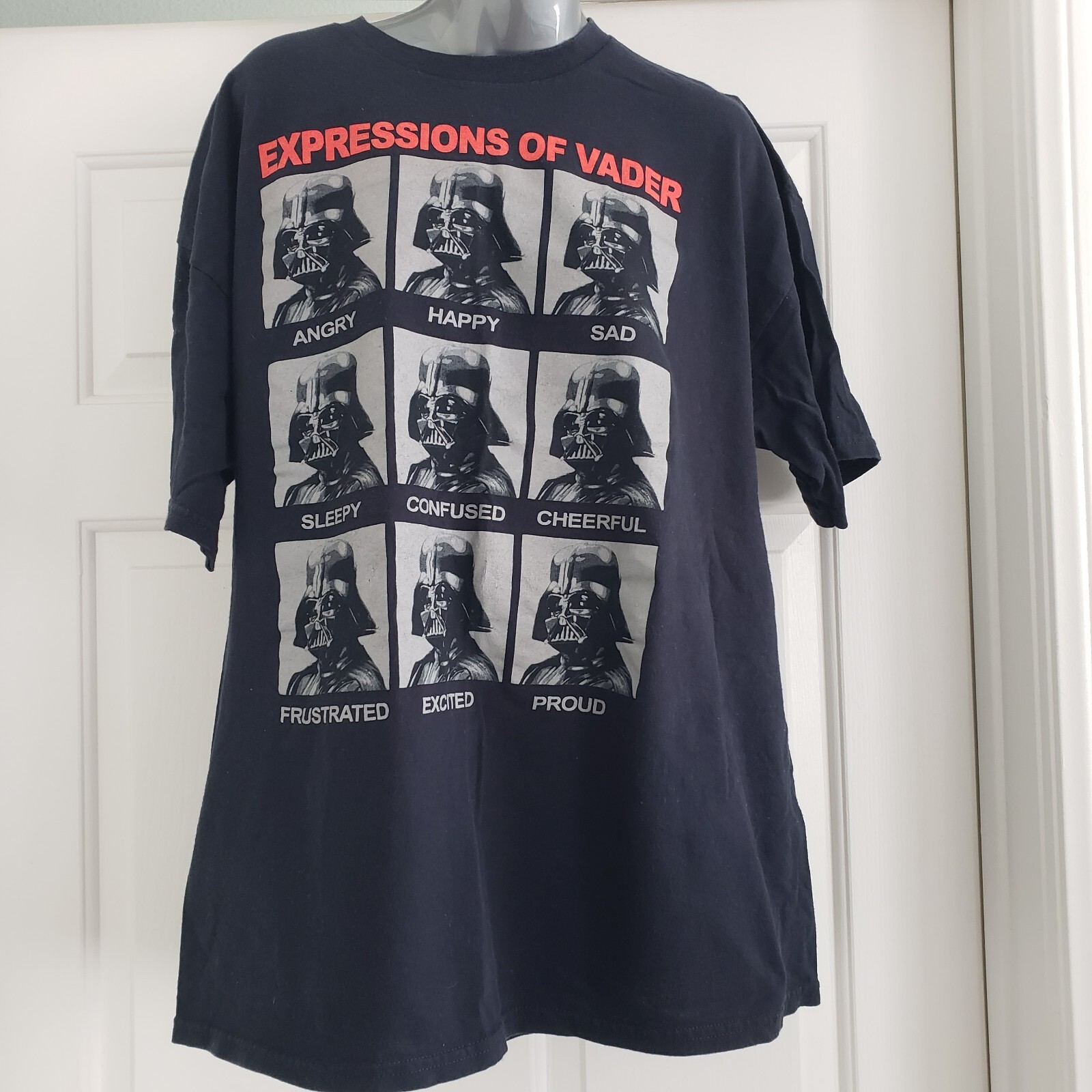 Star Wars Expressions of Vader T-Shirt Black Men's Size XL Darth Vader ...