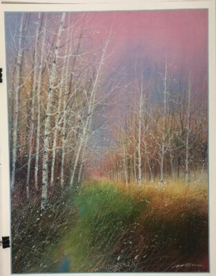 FINE ART LITHOGRAPH: Gary Max Collins - Autumn Mist - 25 X 33 | eBay