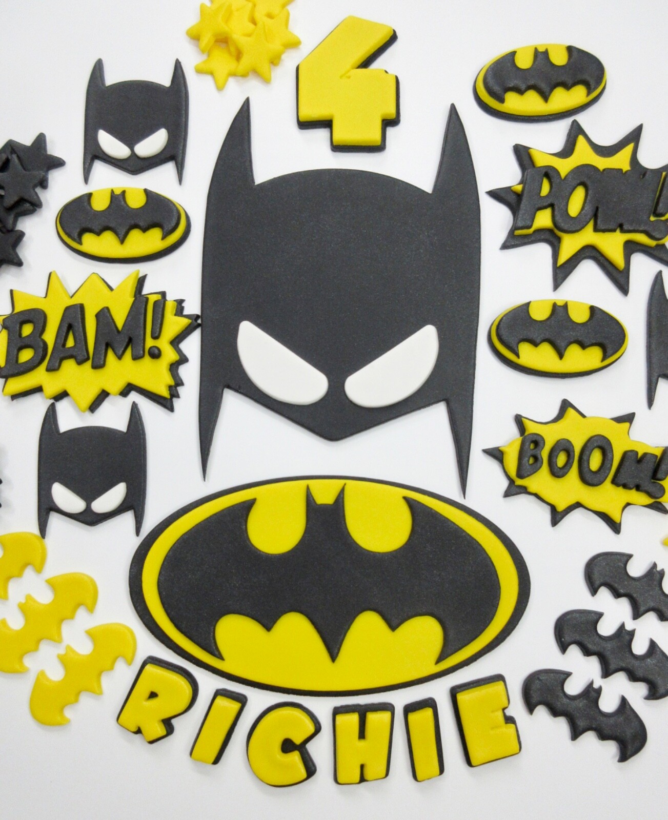 Batman Cake Topper Edible Fondant Birthday Party Decorations ...