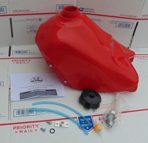 RED plastic Clarke Gas Fuel Tank & cap & petcock & more HONDA ATC 350X ...