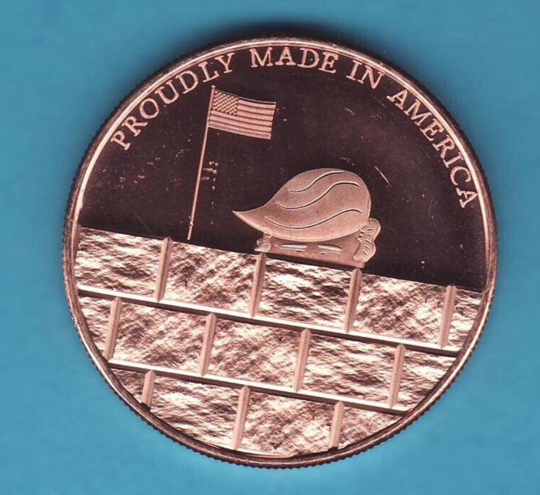 DONALD TRUMP the WALL 1 oz Copper Round #1 Coin 2020 TRUMP/PENCE Low ...