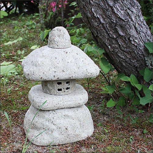 Shigaraki ware Japanese Lantern garden ornament Toro Ganseki Yukimi【ok ...