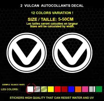 2 vulcan autocollant Véritable decal autocollant STICKERS IMPERMÉABLE ...