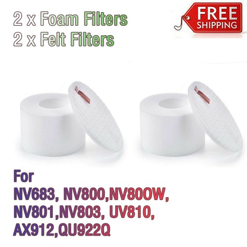 Foam & Felt Filter For Shark NV680, NV681, NV682, NV800W, NV801 UV810 ...