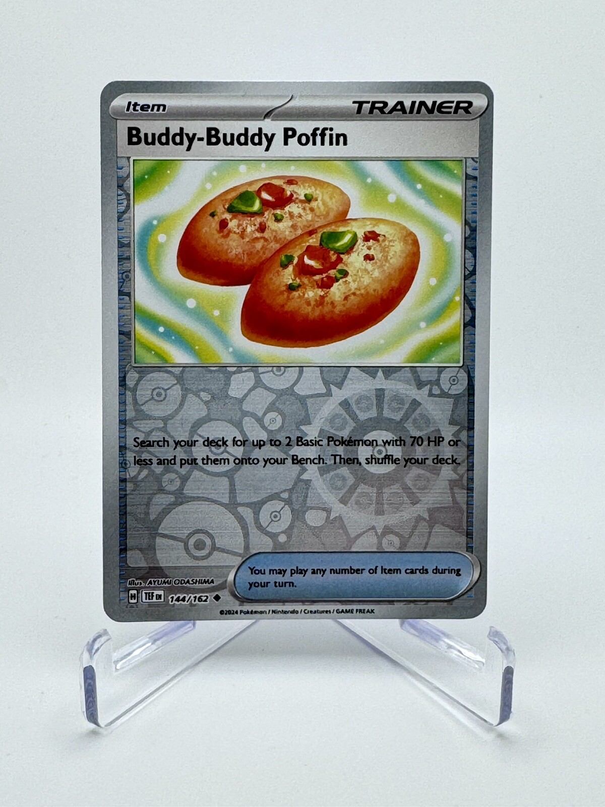 Pokémon TCG Buddy-Buddy Poffin 144/162 Temporal Forces Reverse Holo NM ...