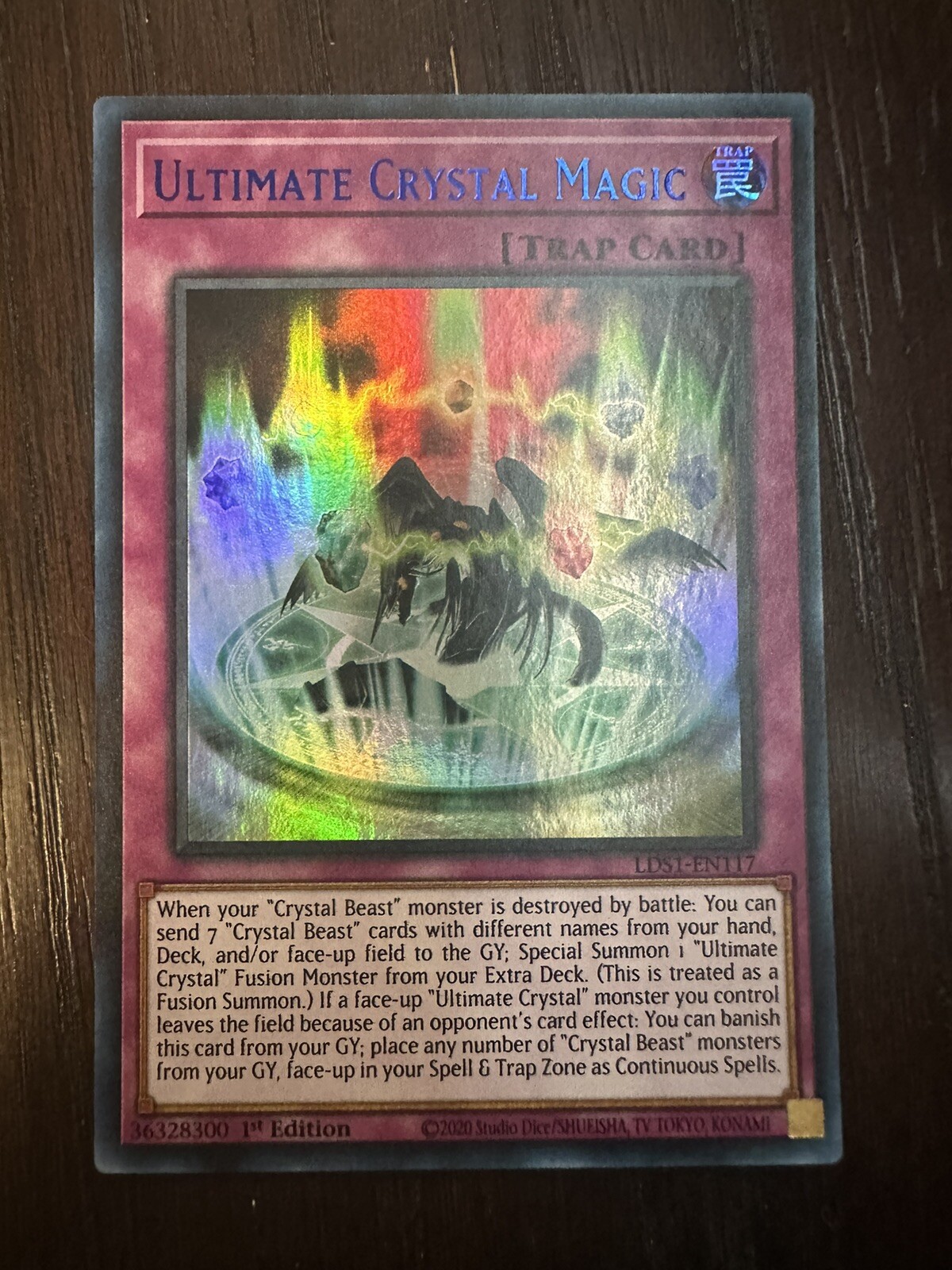 YuGiOh Trap Card Ultimate Crystal Magic LDS1-EN117 1st Edition Blue ...