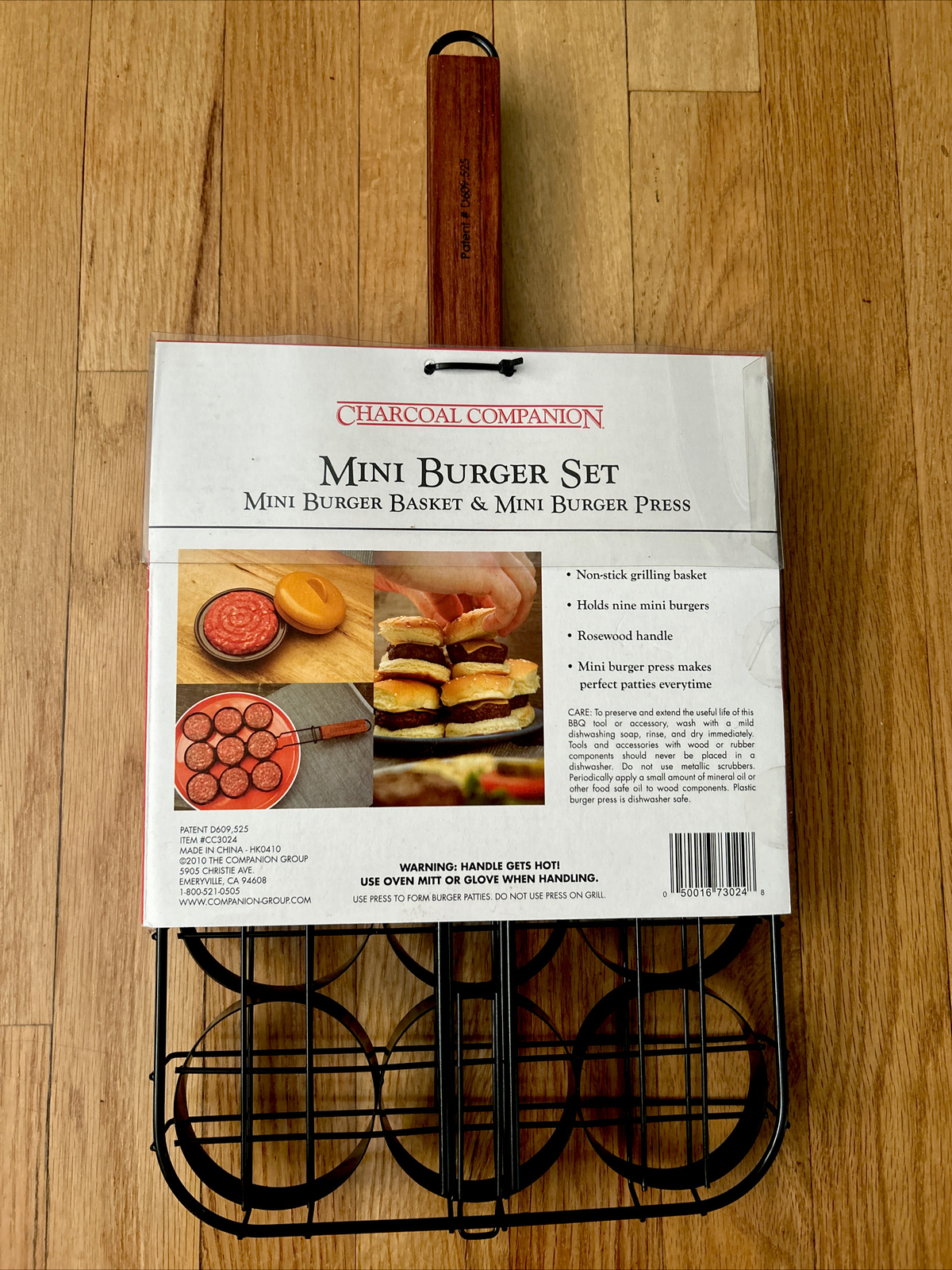 Charcoal Companion Mini Burger Set 9 Grilled Sliders Nonstick Basket ...