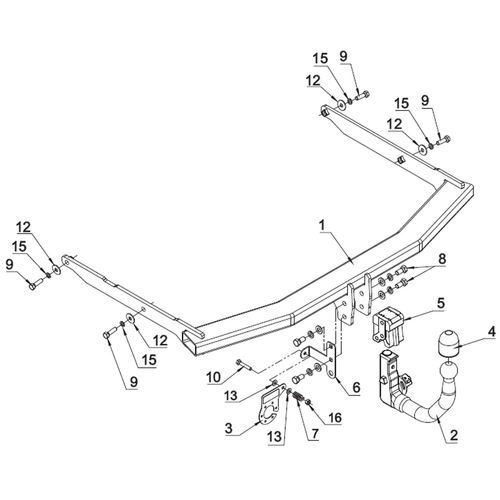 Attelage pour Mazda 3 coffre 08-14 Amovible Auto Hak + Faisceau u. 7 ...