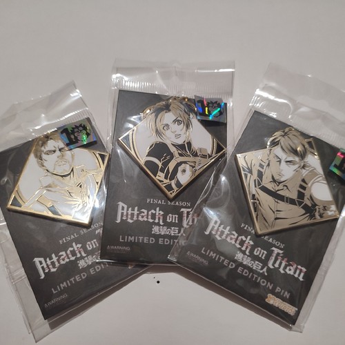 Attack on Titan Sasha Braus Jean Kirstein Reiner Braun Enamel Pins Set ...