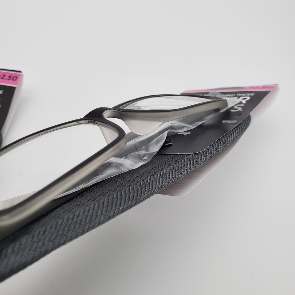 Foster Grant Tyler +2.50 Black Tech Glasses / Readers Comfort Frame ...