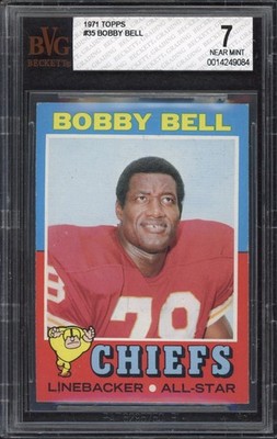 1971 Topps Bobby Bell #35 BVG 7 Near Mint HOF Kansas City Chiefs | eBay