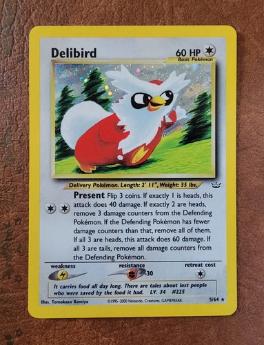 Delibird #5/64 Neo Revelation Unlimited Holo Pokemon TCG SWIRL | eBay