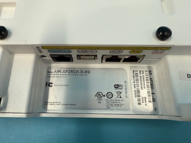 Lot of 4 Cisco Aironet 2802I Wireless AP 802.11ac Access Point AIR ...