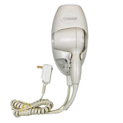 Conair 1600 Watt Wall Mount Hair Dryer W/ Night Light Hairdryer 134R ...