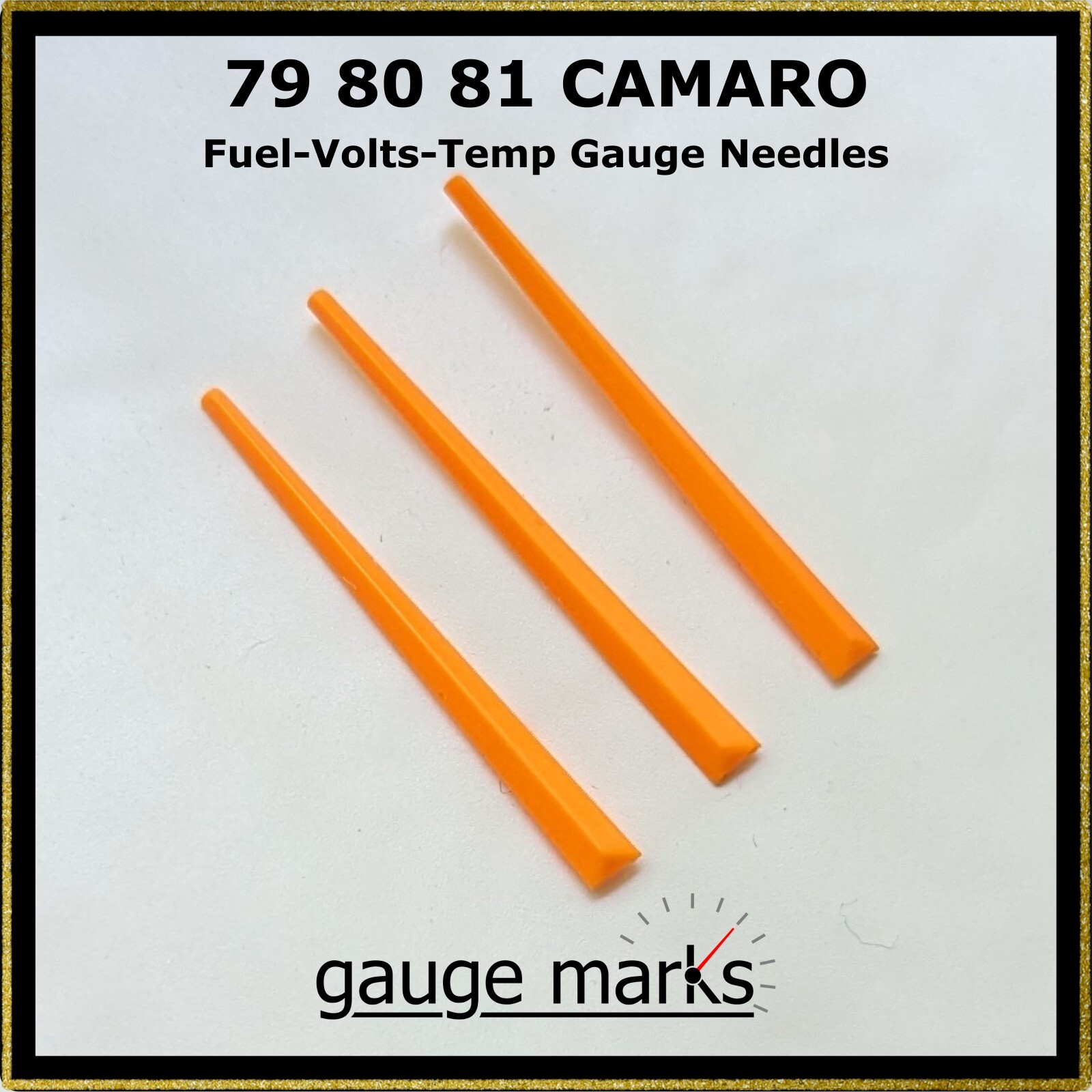 79 80 81 Camaro Gauge Needles - LOT of 3 pcs - Fits FUEL VOLTS TEMP ...