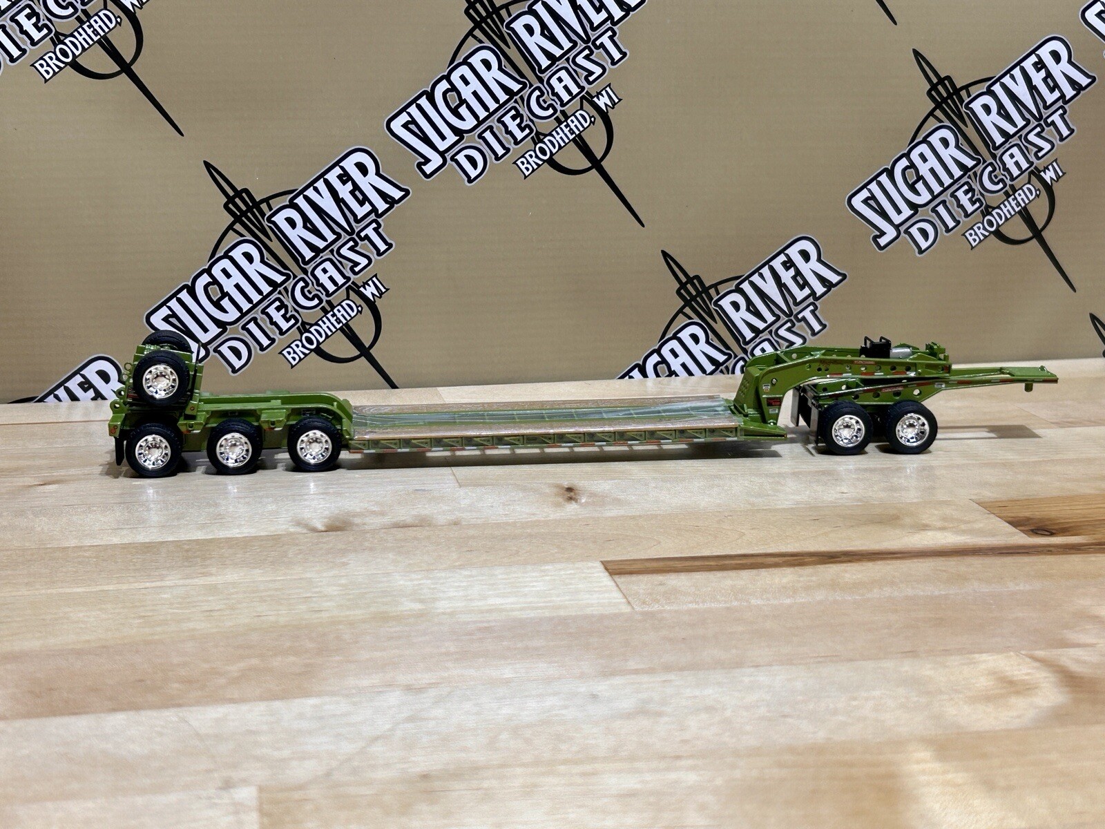 Dcp 1/64 Lowboy tri axle Magnitude heavy haul trailer with jeep and ...