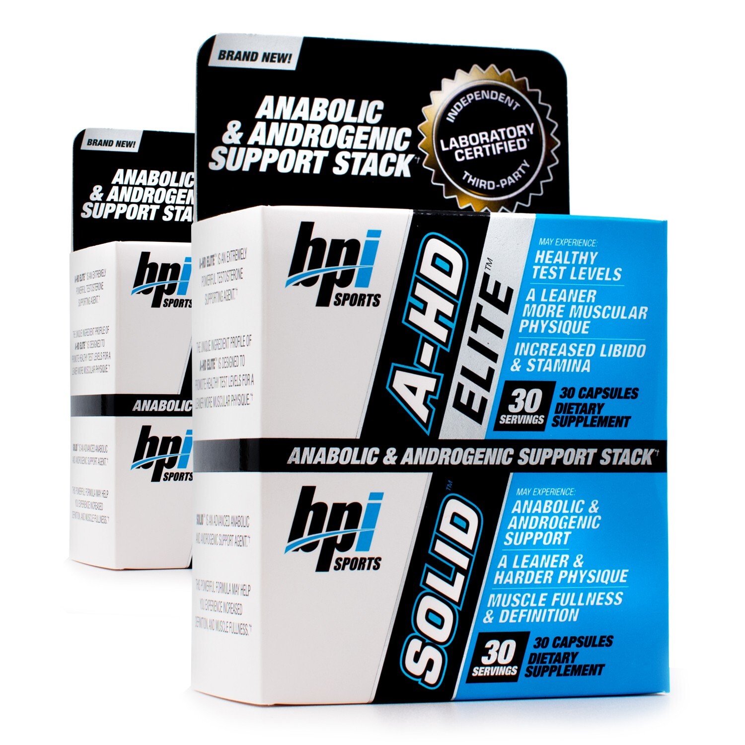 BPI Sports A-HD Elite Solid Testosterone Booster Anabolic & Androgenic ...