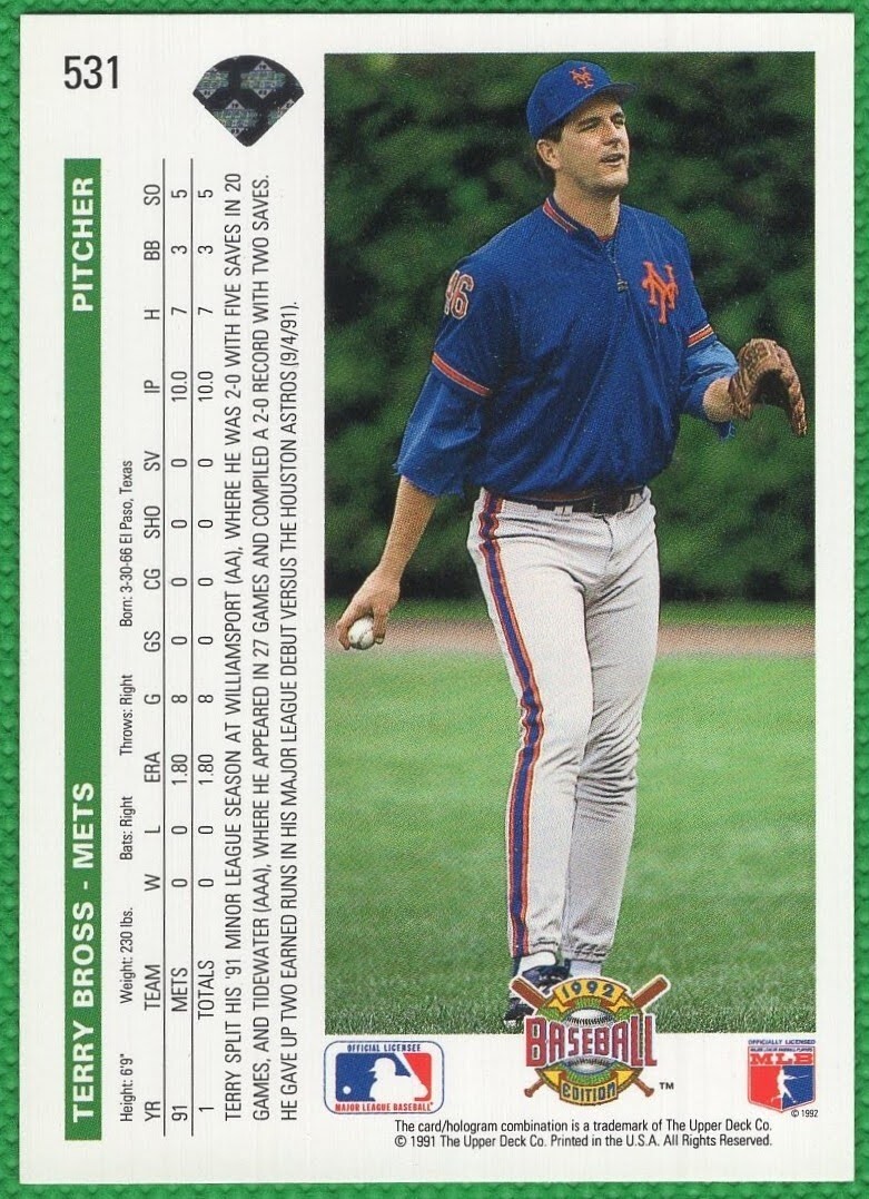 1992 Upper Deck - #531 Terry Bross for sale online | eBay