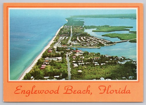 Postcard AERIAL VIEW OF ENGLEWOOD BEACH FLORIDA LOOKING NORTH ALONG ...
