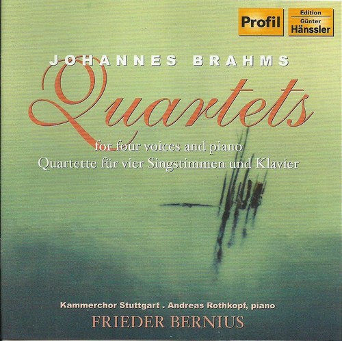 CD neu möglich: Joh. Brahms, Quartette 4 Singstimmen & Klavier, Frieder ...