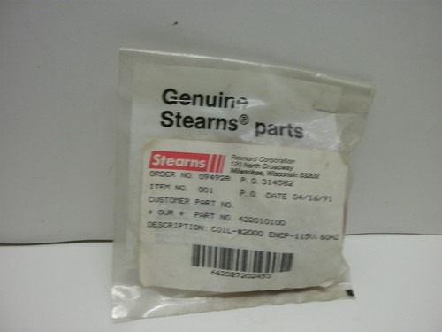 STEARNS 422010100 COIL #2000 ENCP-115V 60HZ NEW IN BAG | eBay