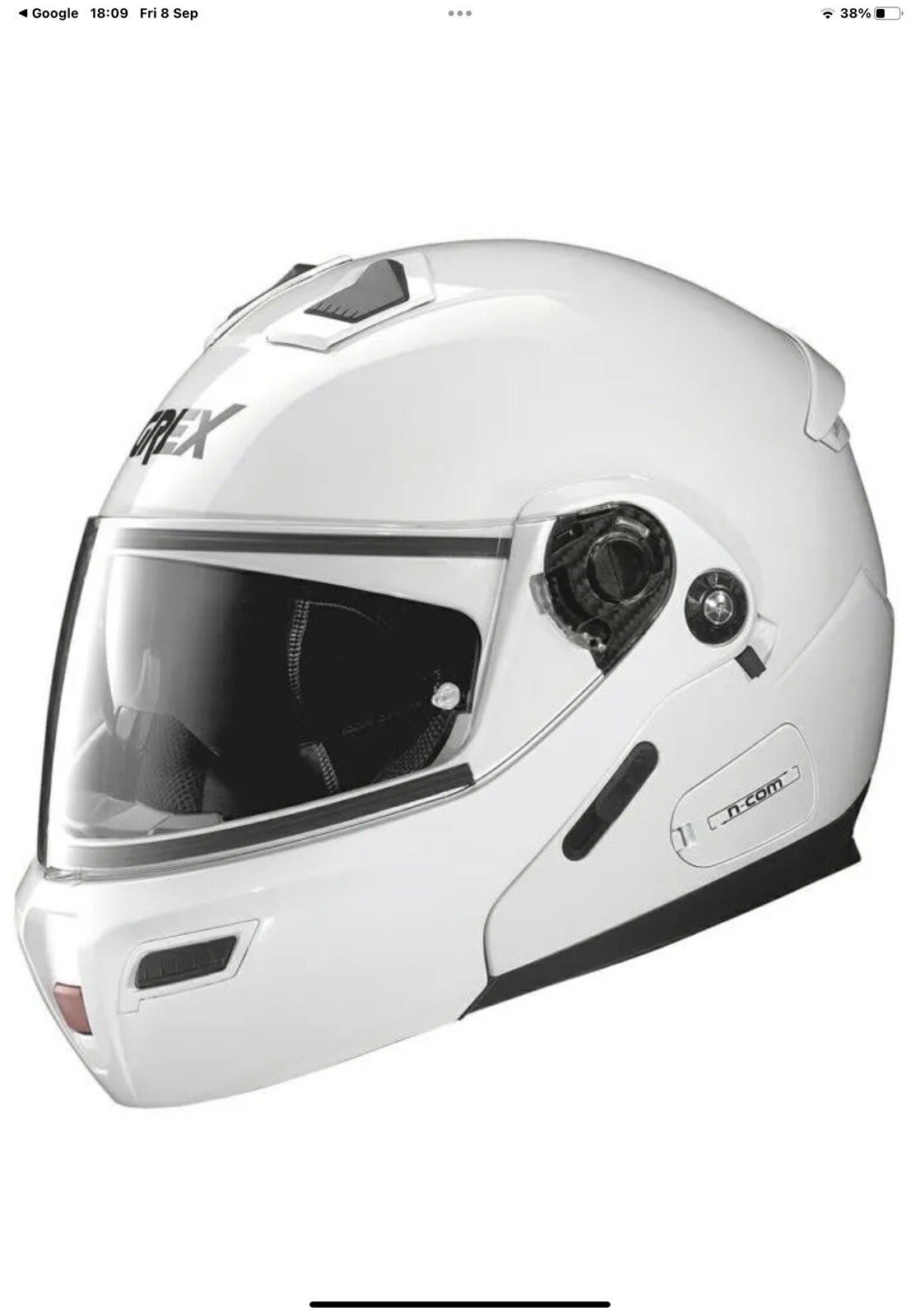 GREX G9 G9.1 EVOLVE FLIP UP MODULAR TOURING Motorcycle Helmet WHITE XL ...