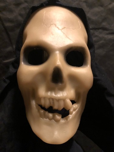 Grim Reaper Mask with Hood - RARE VINTAGE - Glows in the Dark ...