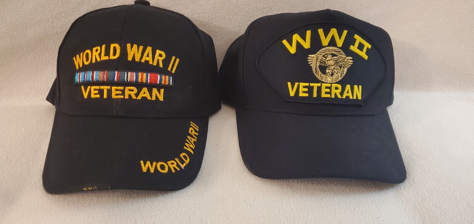 World War II Veteran Eagle Crest Snapback Hat Cap WWII 2 Military Men ...