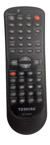 Toshiba SE-R0323 DVD/VCR Combo Original OEM Remote Control, Black ...