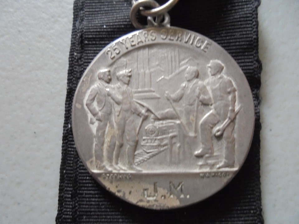 US Steel Corp 25 Year Employee Anniversary Sterling Silver Watch Fob ...
