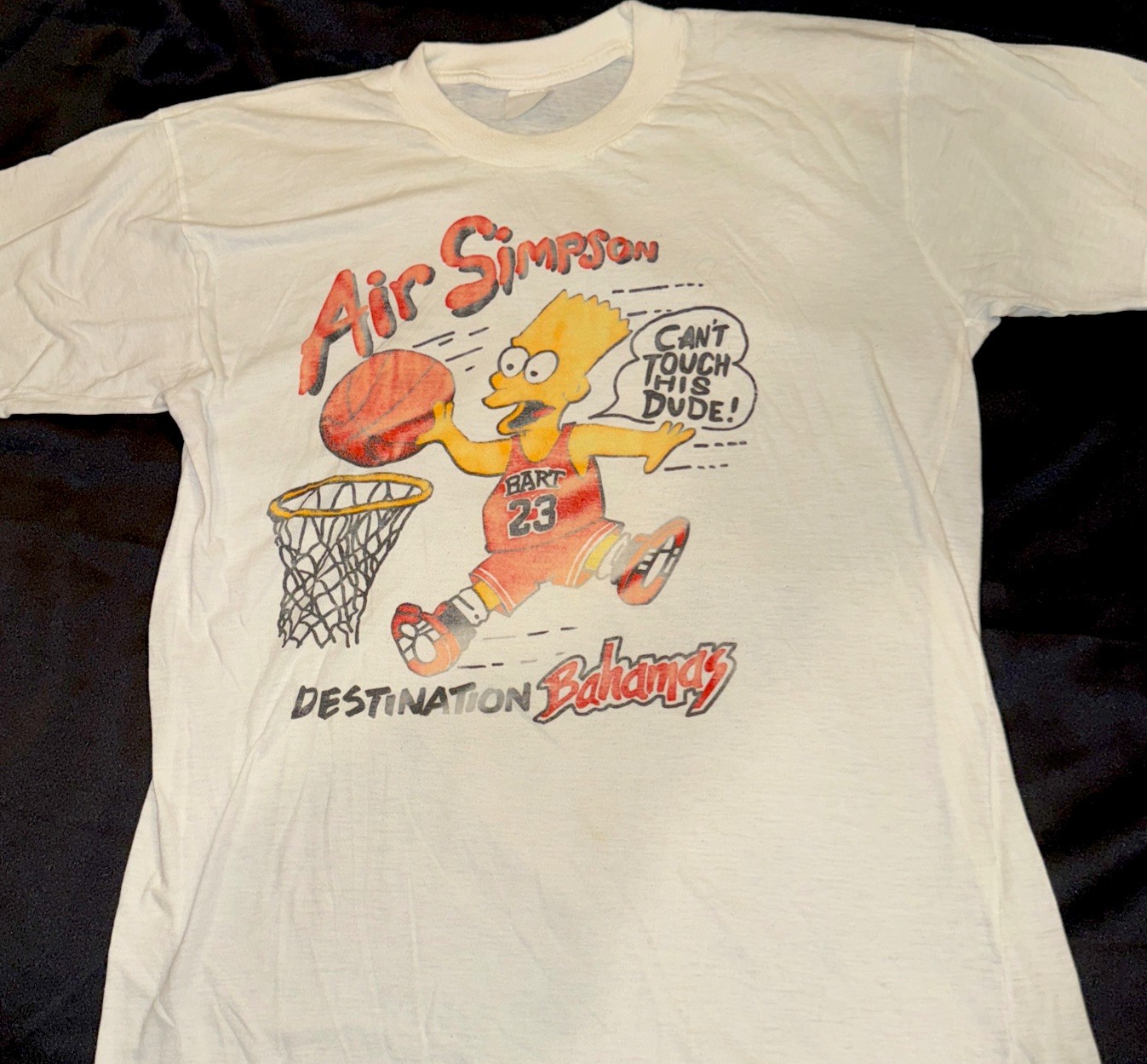 Vtg Bart AIR SIMPSON “CANT TOUCH THIS" ORIGINAL Lg '9… - Gem