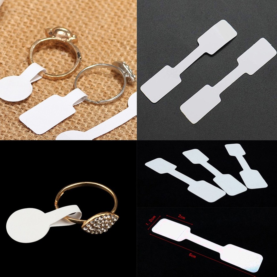 1000pcs Self-adhesive Labels Necklace Bracelet Price Tags Blank | eBay UK