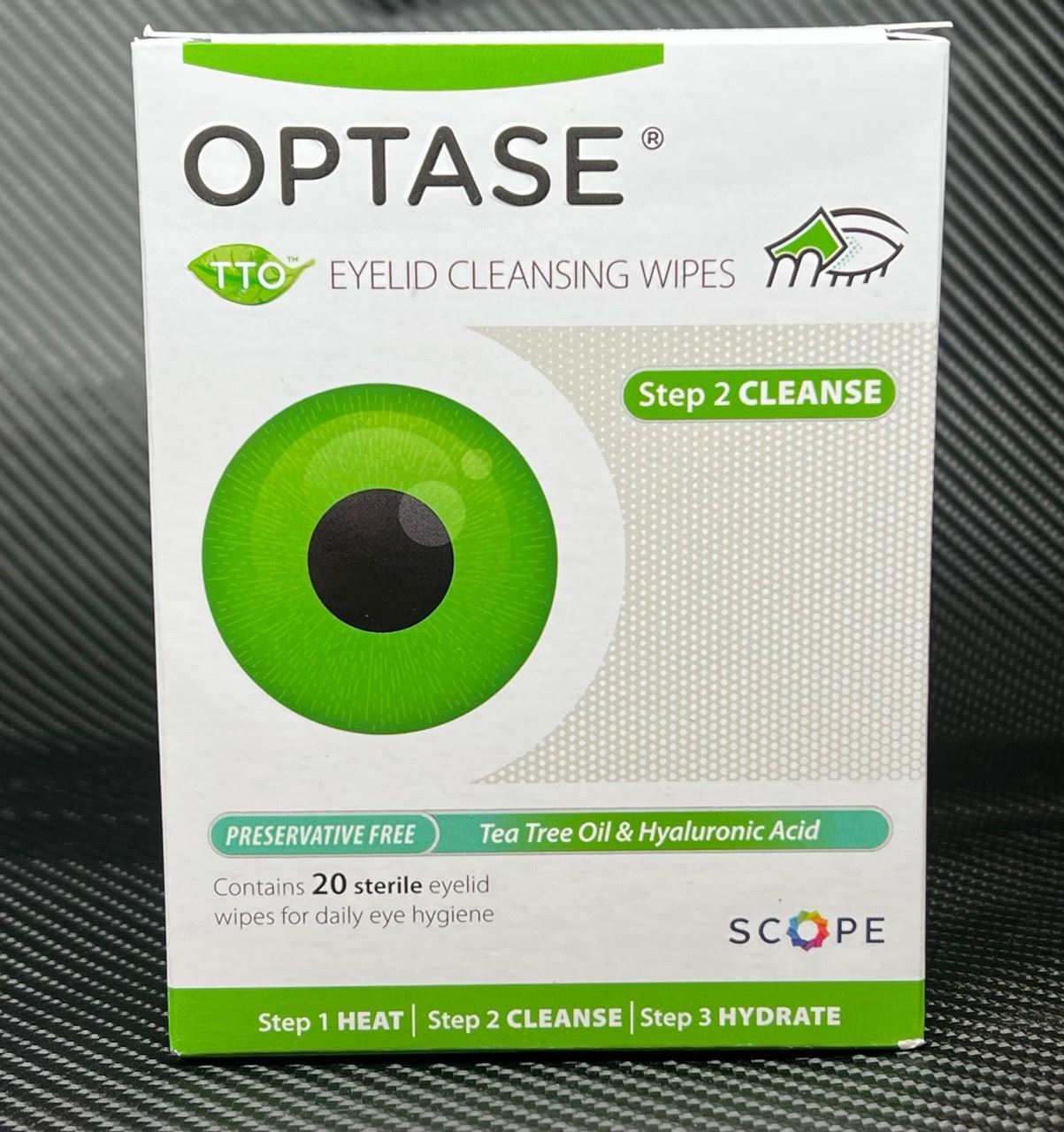 OPTASE Tea Tree Oil Eyelid Wipes Dry Eyes Hyaluronic Acid 20 Sterile ...