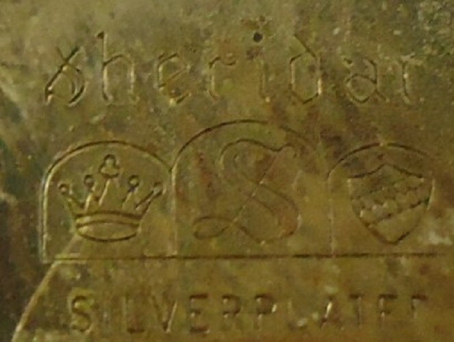 Vintage Silverplate Dish Sheridan Crown/S/Shield | eBay