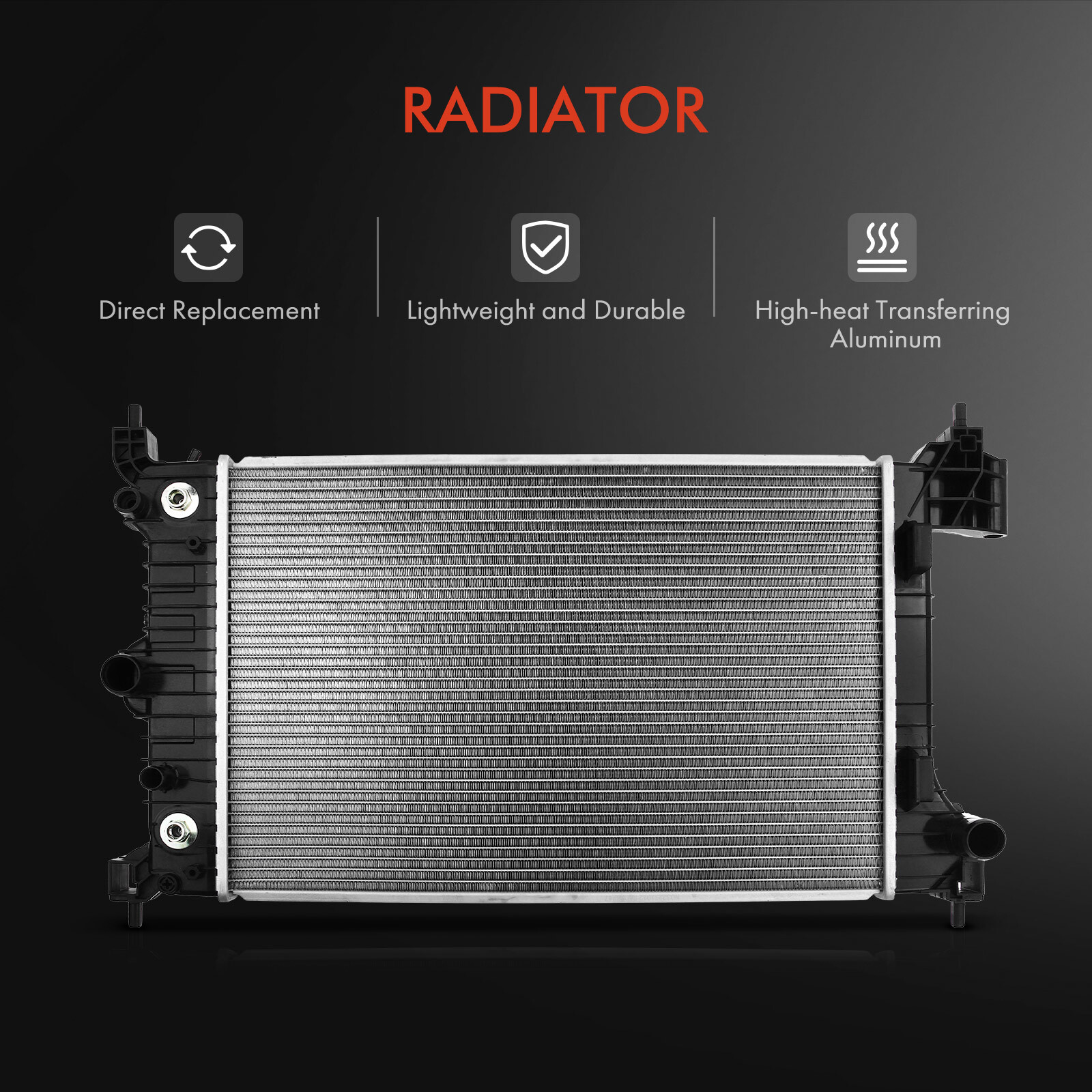 Radiator w/ Trans Oil Cooler for Chevrolet Sonic 12-18 1.8L Automatic ...