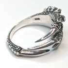 .925 Sterling Silver Dragon Eagle Talon Claw Fantasy Fashion Ring Size ...