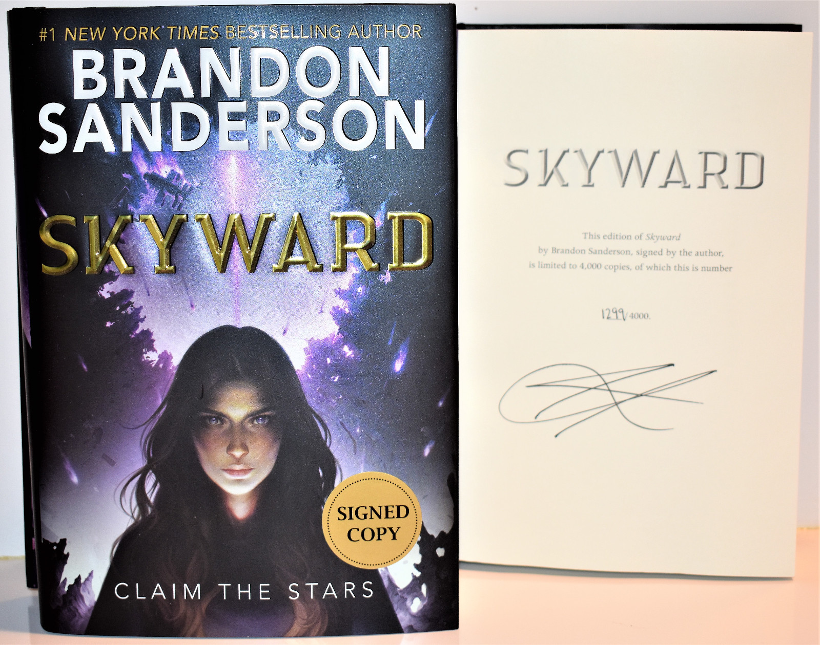 SIGNED #'d 1st Print/Ed Skyward by Brandon Sanderson NEW | eBay
