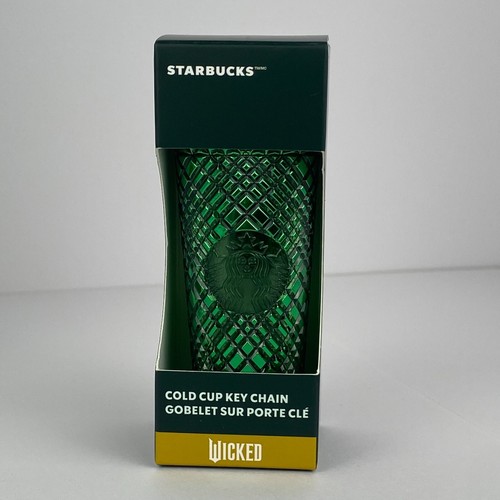 Starbucks x Wicked Cold Cup Keychain Green Gemstone Emerald City Glinda ...