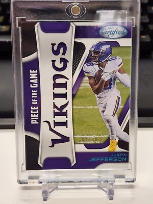 2021 panini certified Justin jefferson piece of the game /50 POG-JUJ ...