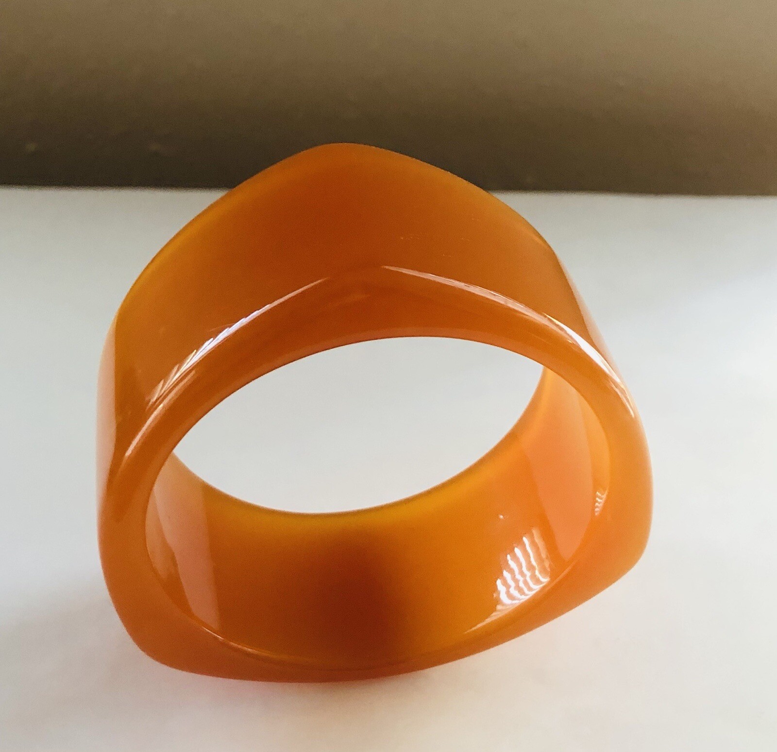 Vintage Semi Translucent Butterscotch Lucite Plastic … - Gem