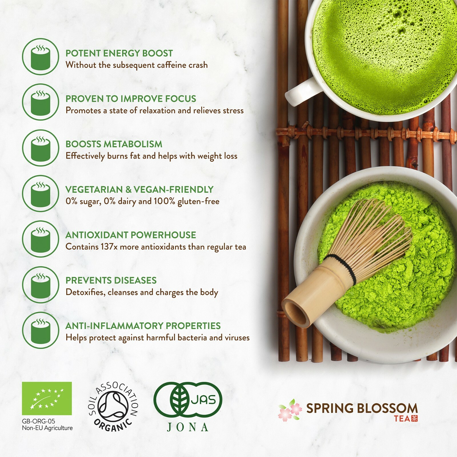 40G MATCHA GREEN TEA 100% ORGANIC JAPANESE PREMIUM CEREMONIAL GRADE ...