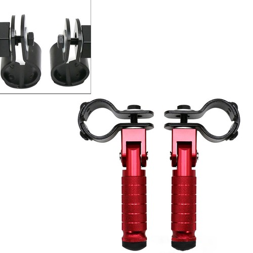 Universal Motorcycle Rearsets Folded Motor Red Footrest Bicycle Foot ...