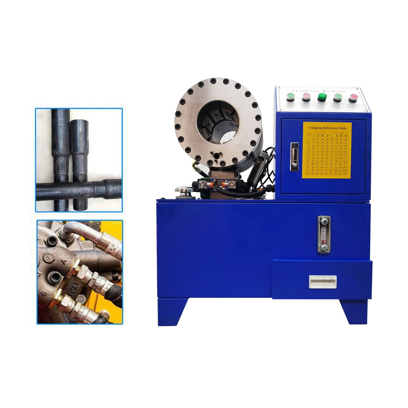 220V Electric Hose Crimper High Pressure Hydraulic Crimping With 10 ...