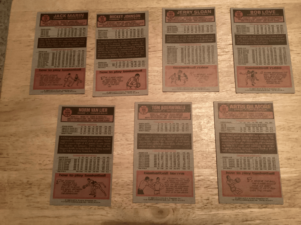 1976-77 Topps Basketball Chicago Bulls 7 Cards | eBay