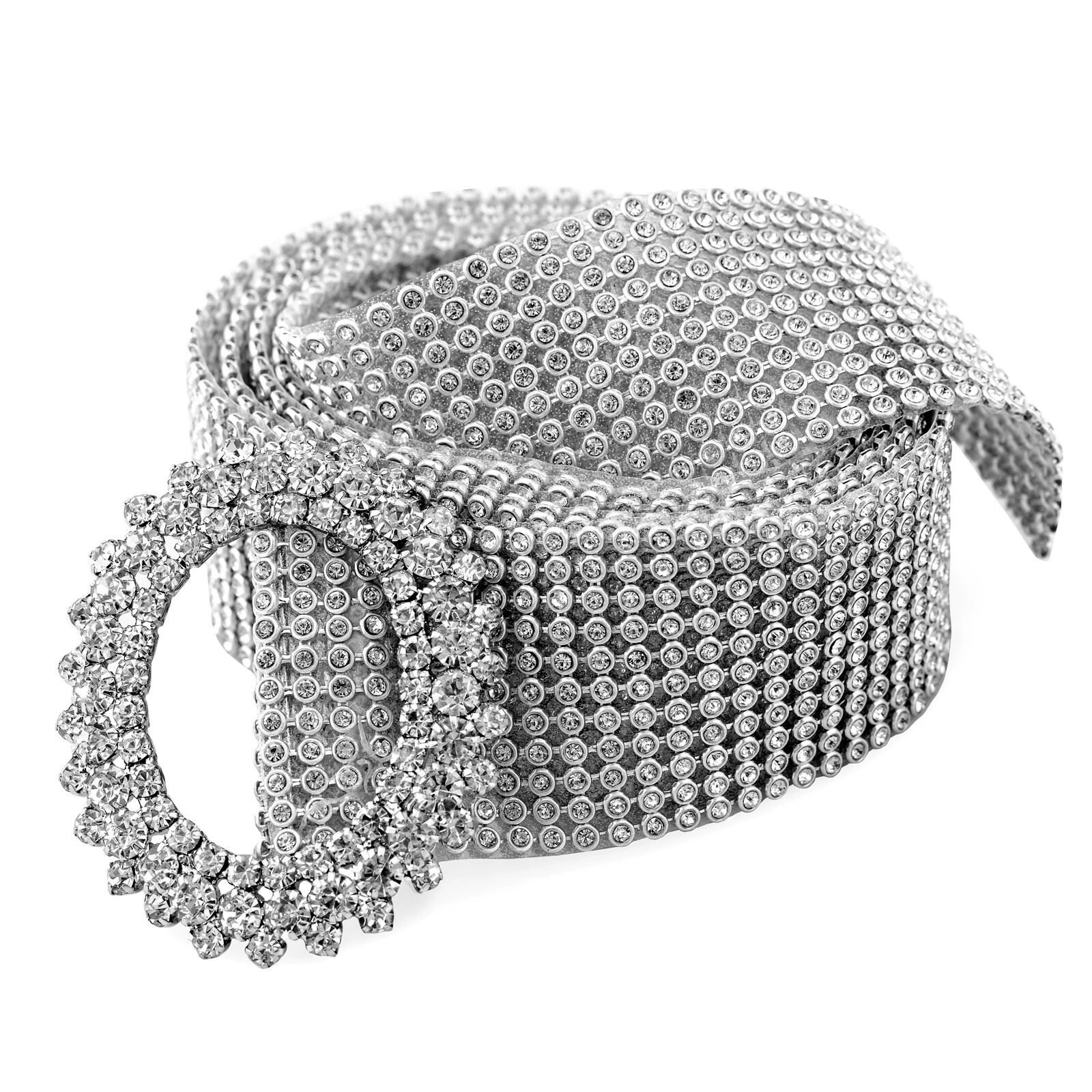 Silver Rhinestone Waist Belt Crystal Waistband Women Diamante Shiny ...