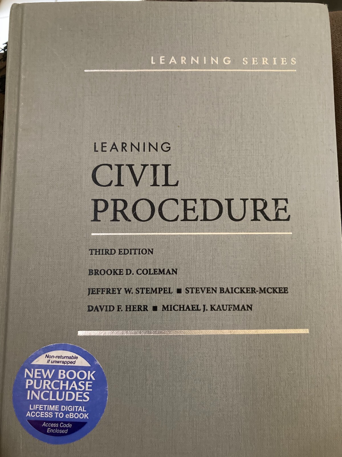Learning Ser.: Learning Civil Procedure by Jeffrey Stempel, Michael ...